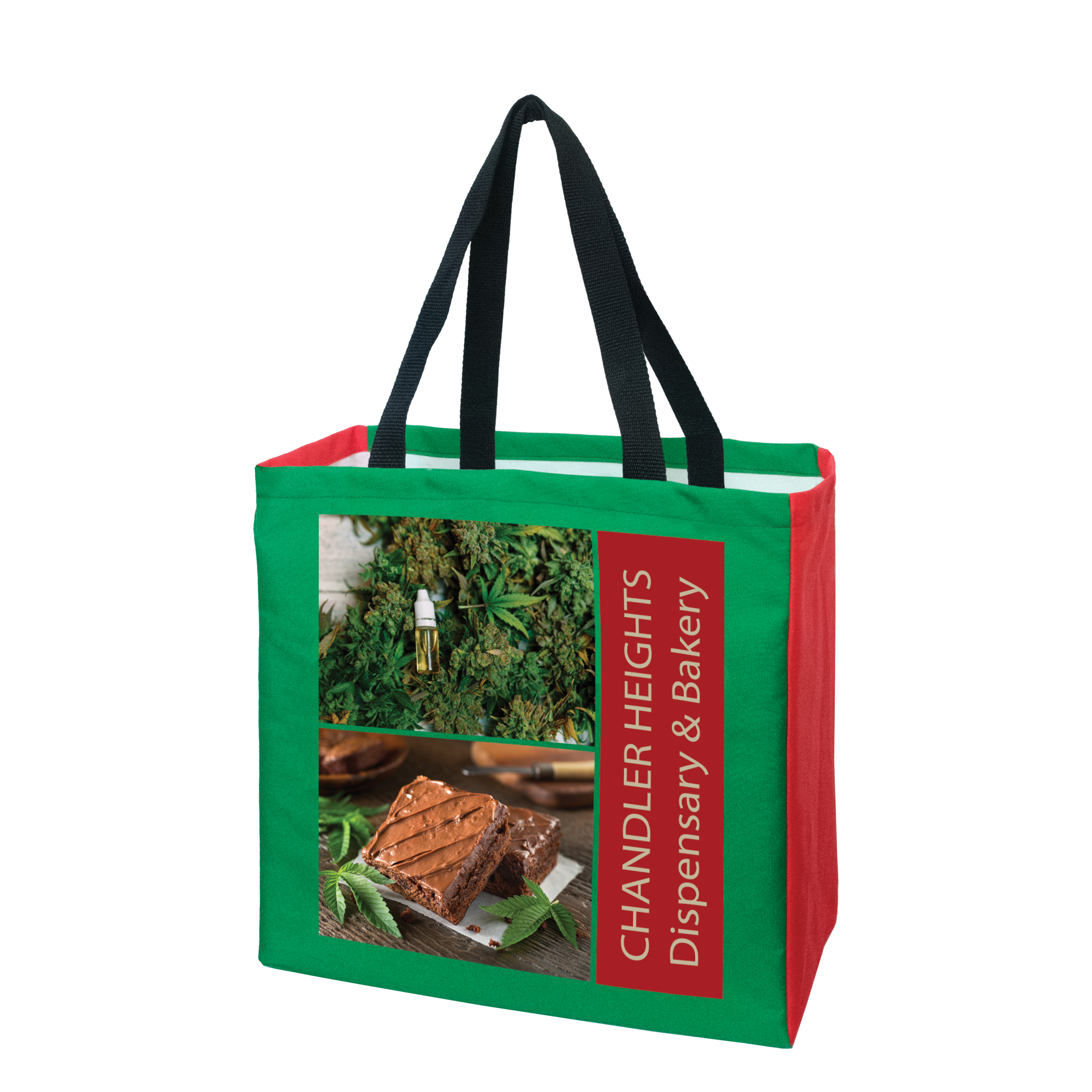 AMSUB13613 Dye Sublimation American Made Polyester Tote Bag